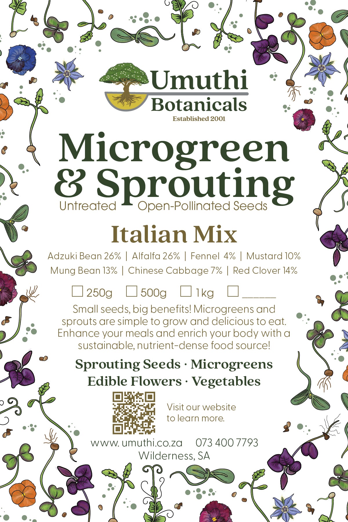 Italian Mix - Microgreen & Sprouting Seeds